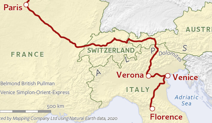 Venice Simplon-Orient-Express: Venice-London or London-Venice, and two ...